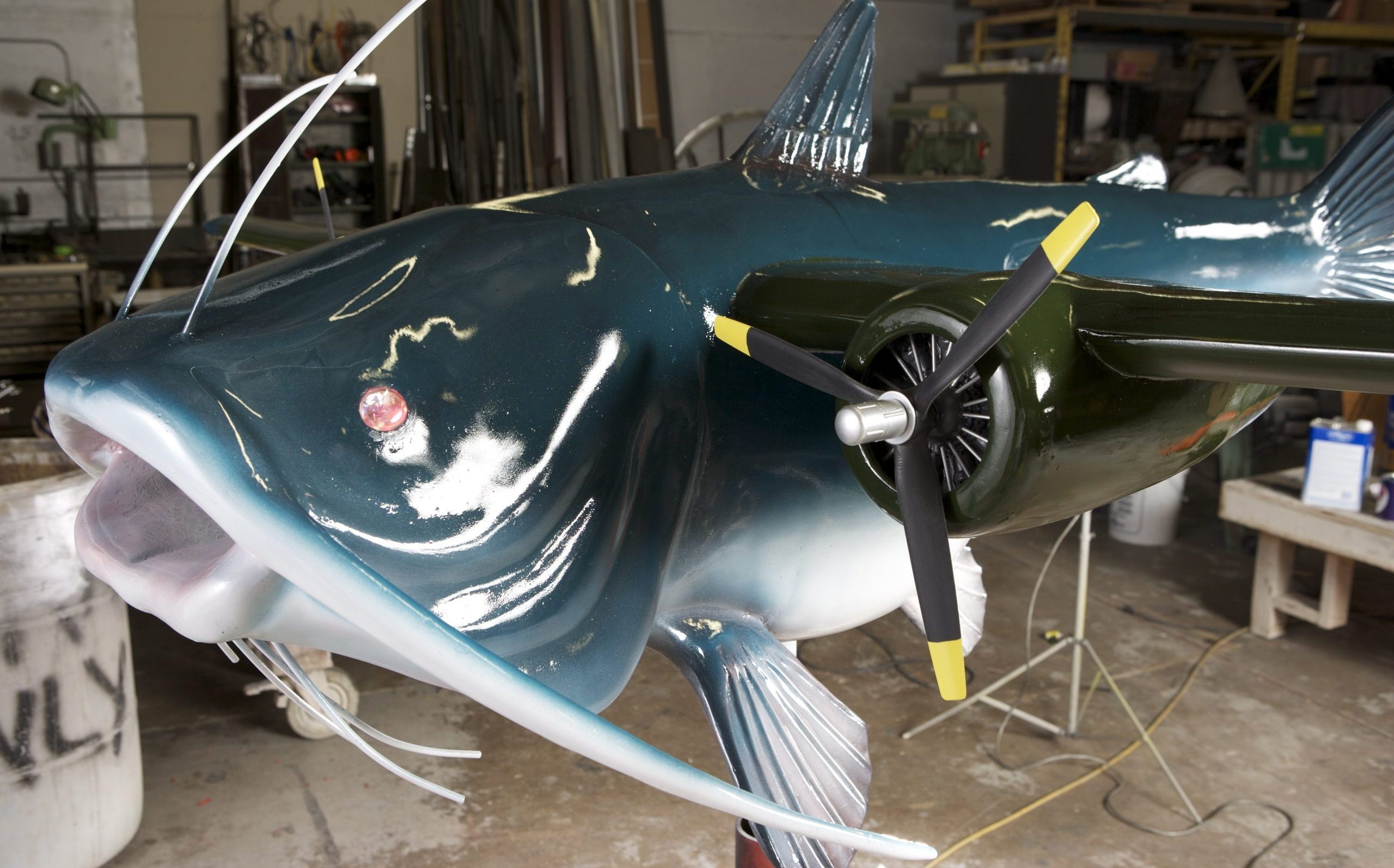 B-17 Flying Catfish Sculpture - The Cosmic Workshop